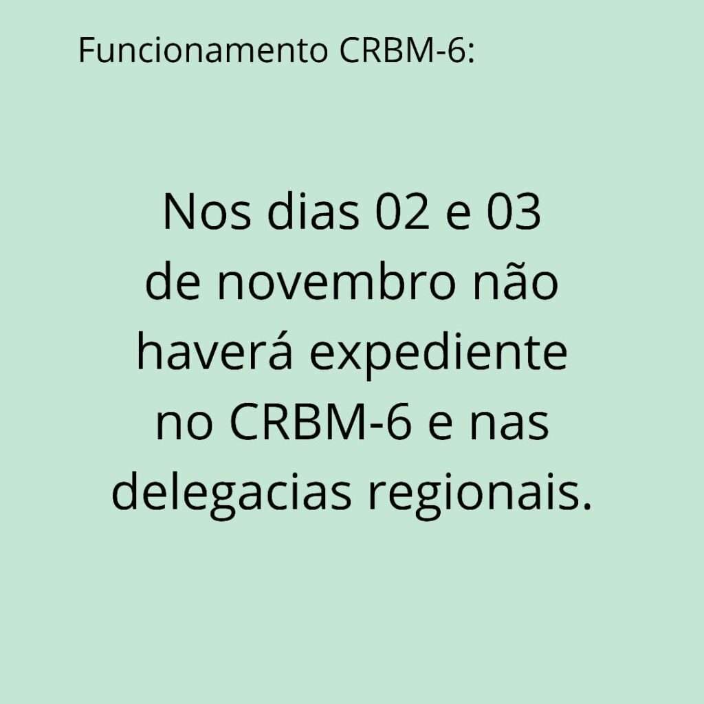 Funcionamento do CRBM-6 | CRBM 6 – Conselho Regional de Biomedicina ...